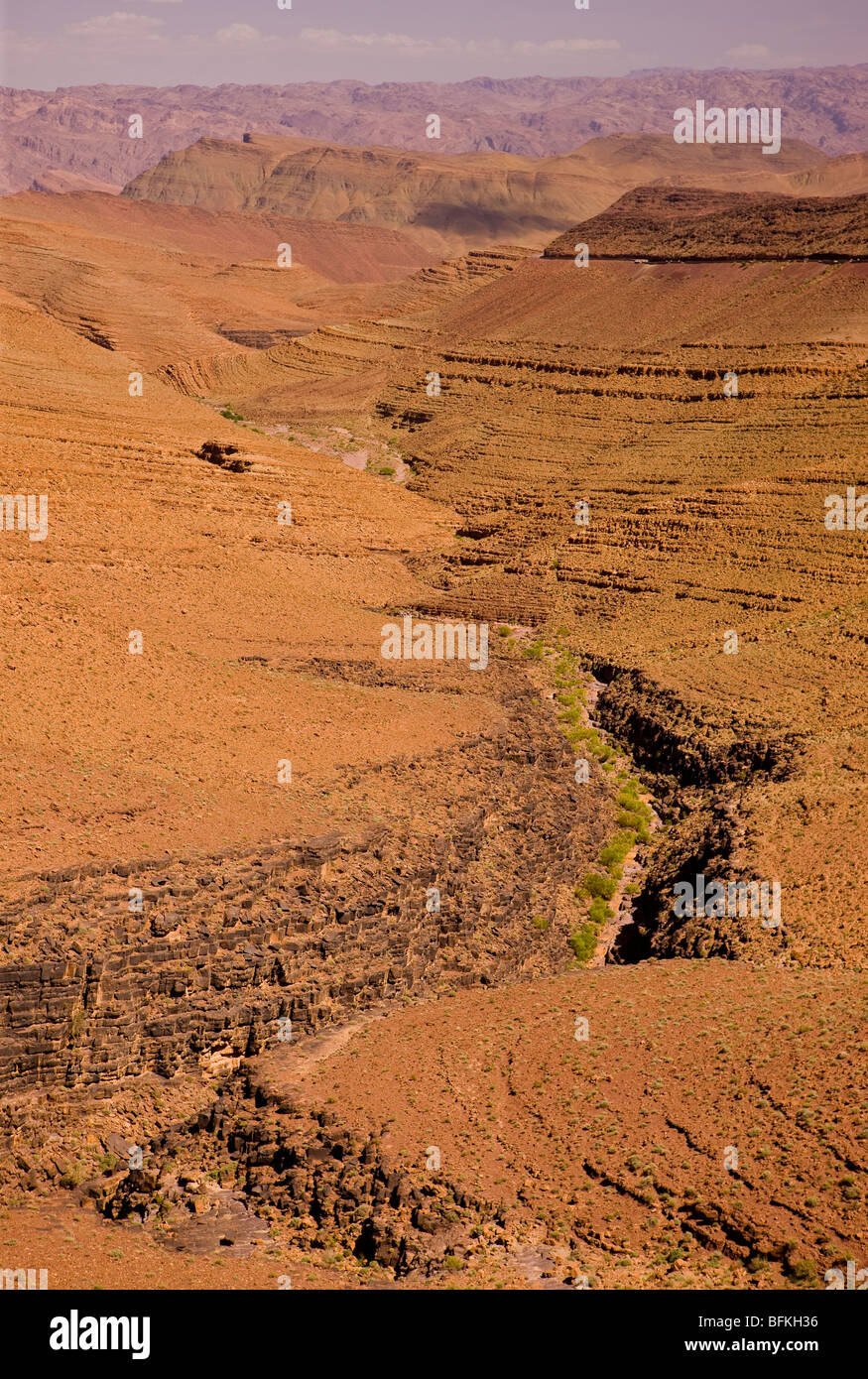 AGDZ, MOROCCO - Rock formations and canyon in Atlas mountains west of ...