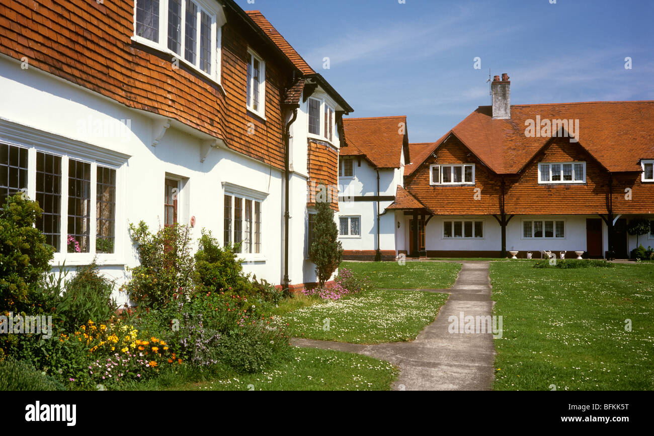 UK, England, Wirral, Port Sunlight, houses in model village Stock Photo ...
