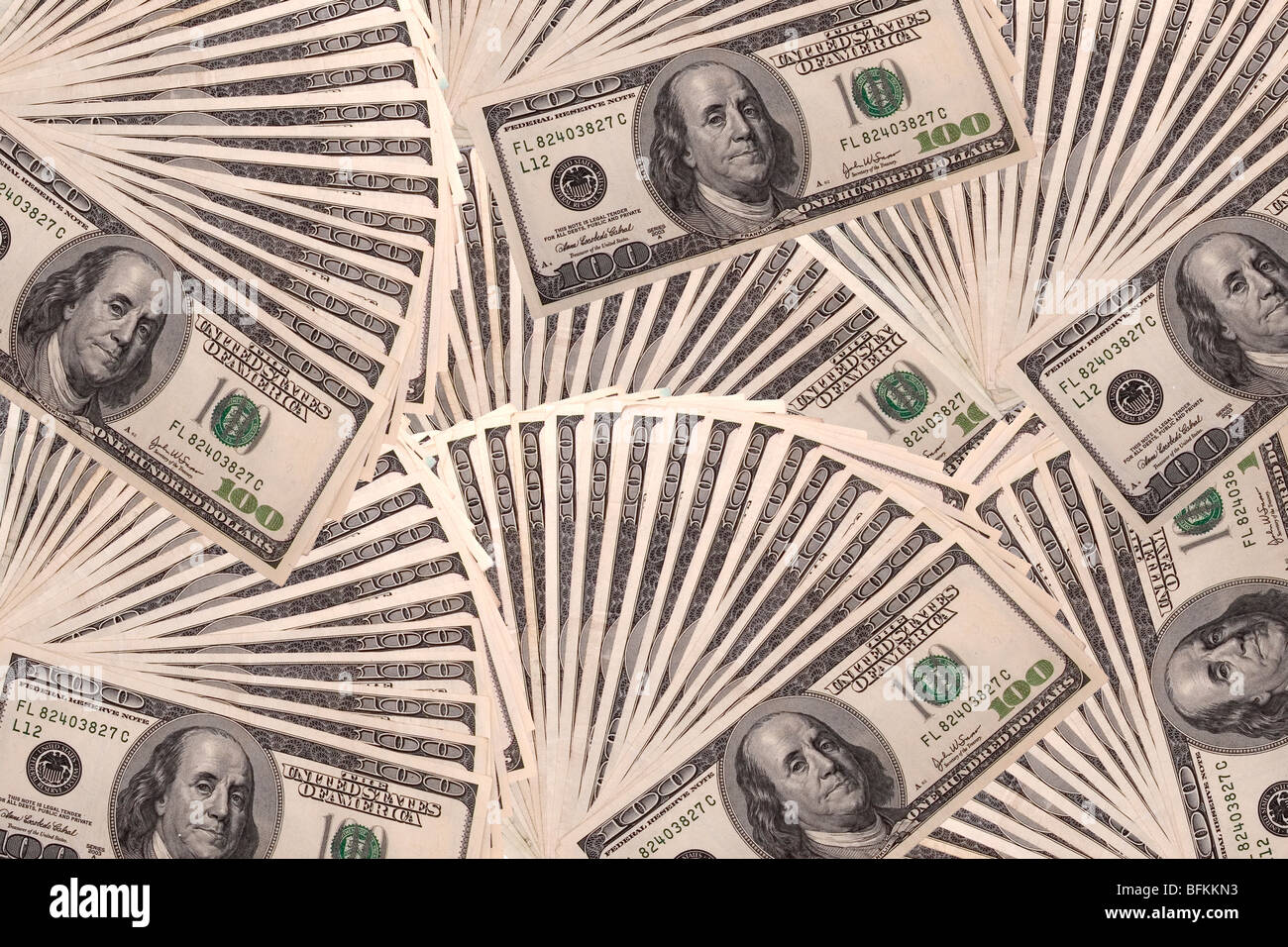 An image of $100 bills, fanned out Stock Photo - Alamy