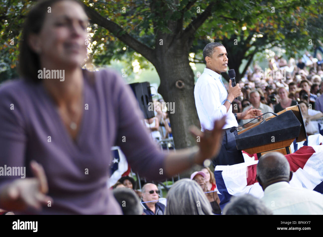 Obama campaign rally at Franklin & Marshall College, Lancaster, PA ...