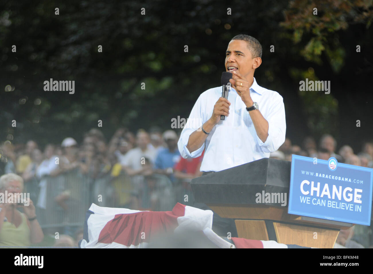 Obama campaign rally at Franklin & Marshall College, Lancaster, PA ...