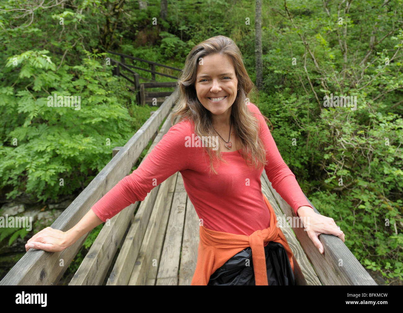 Woman in scottish woods hi-res stock photography and images - Alamy