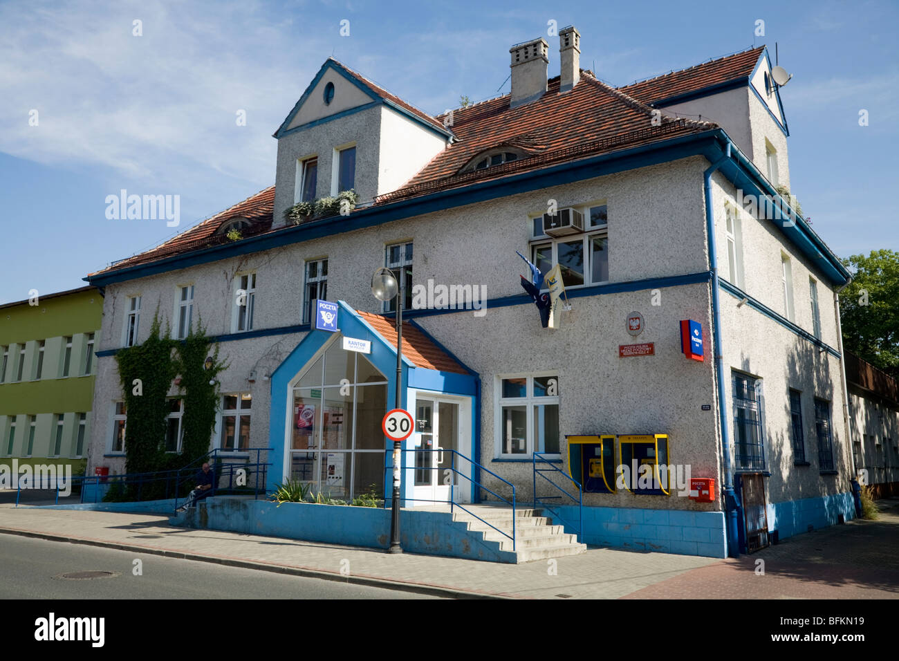 Main mail Post Office in the Polish town of Kedzierzyn-Kozle. Poland ...