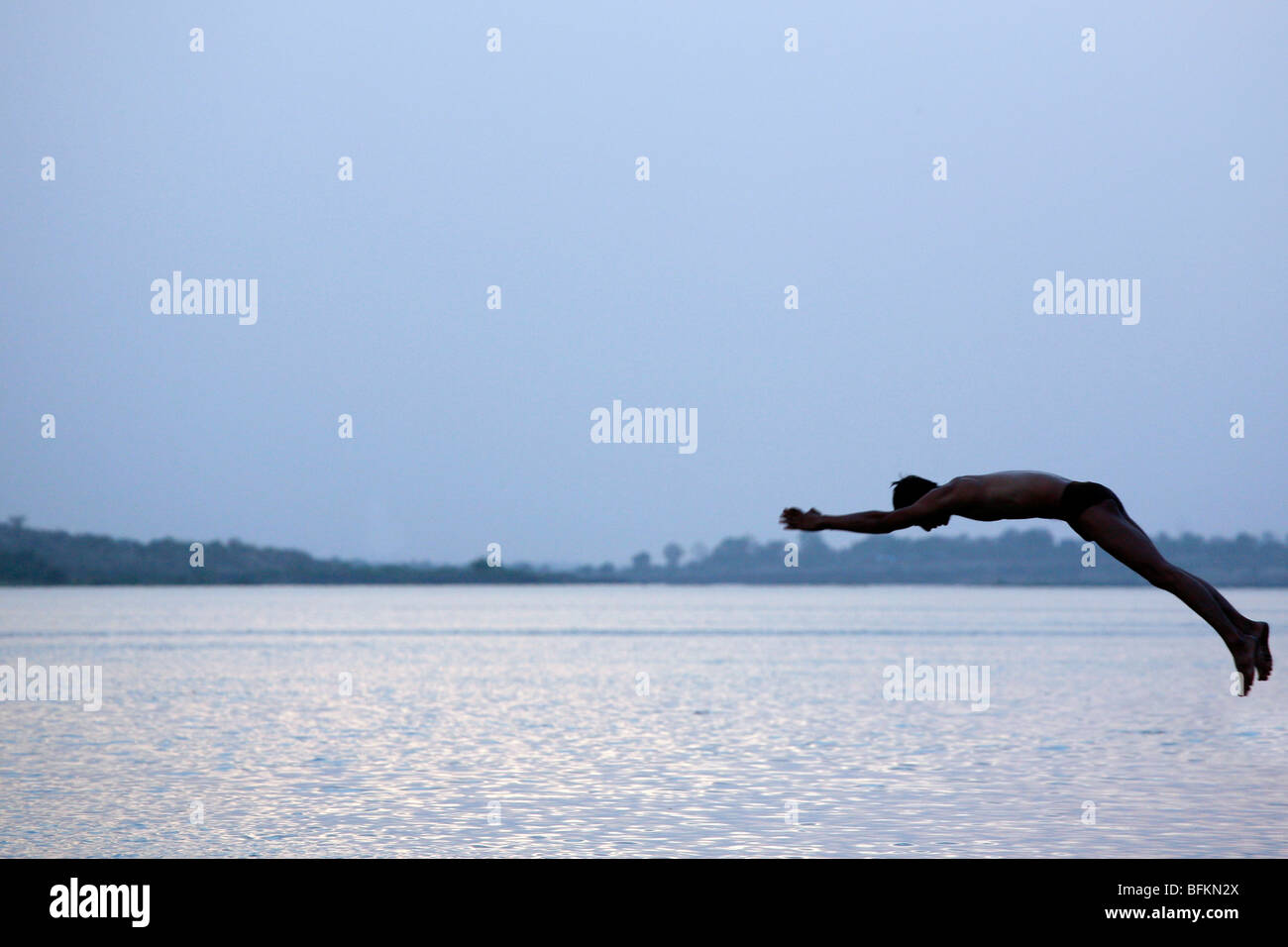 Boy diving into river hi-res stock photography and images - Alamy