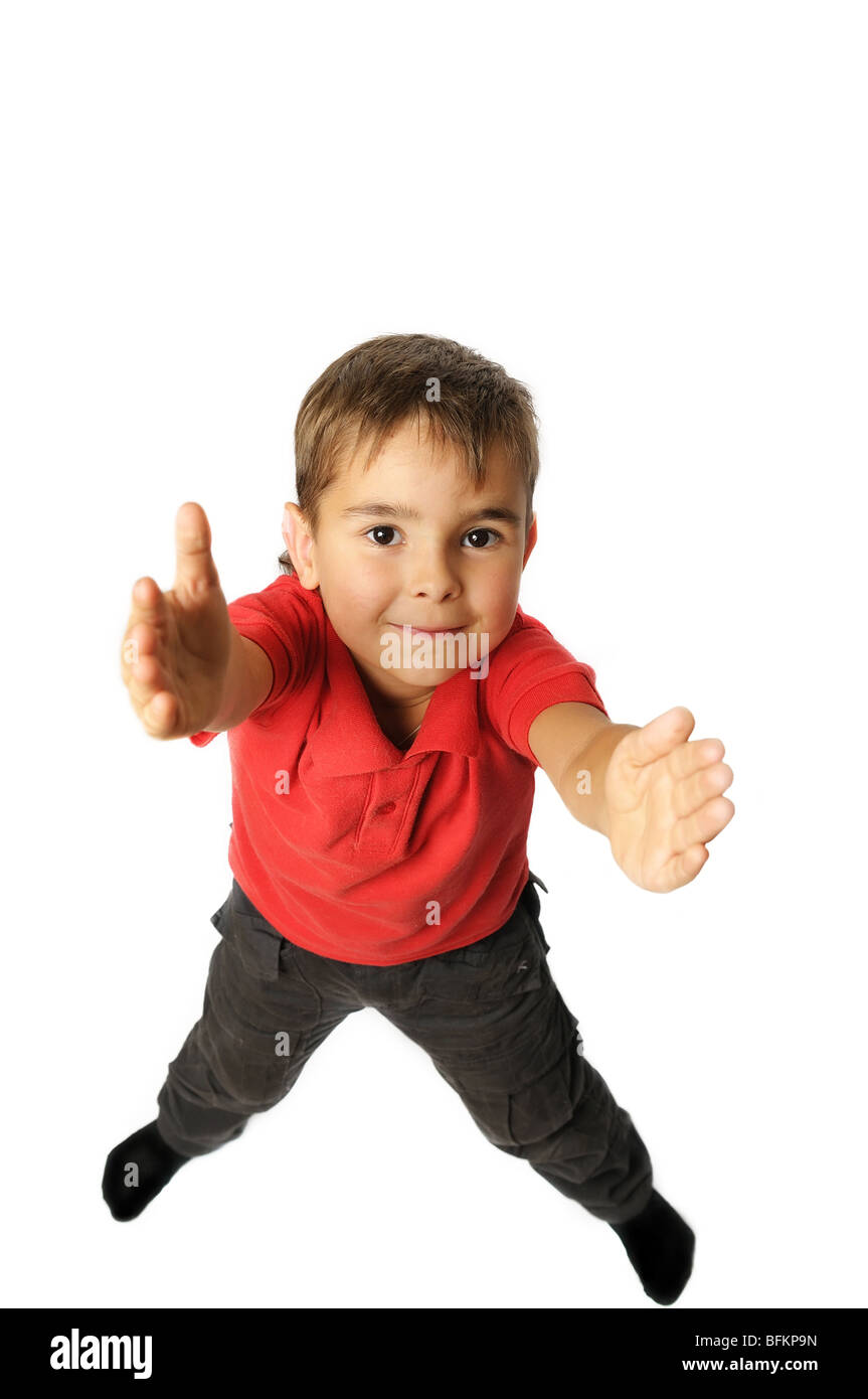 Boy on the hands Cut Out Stock Images & Pictures - Alamy