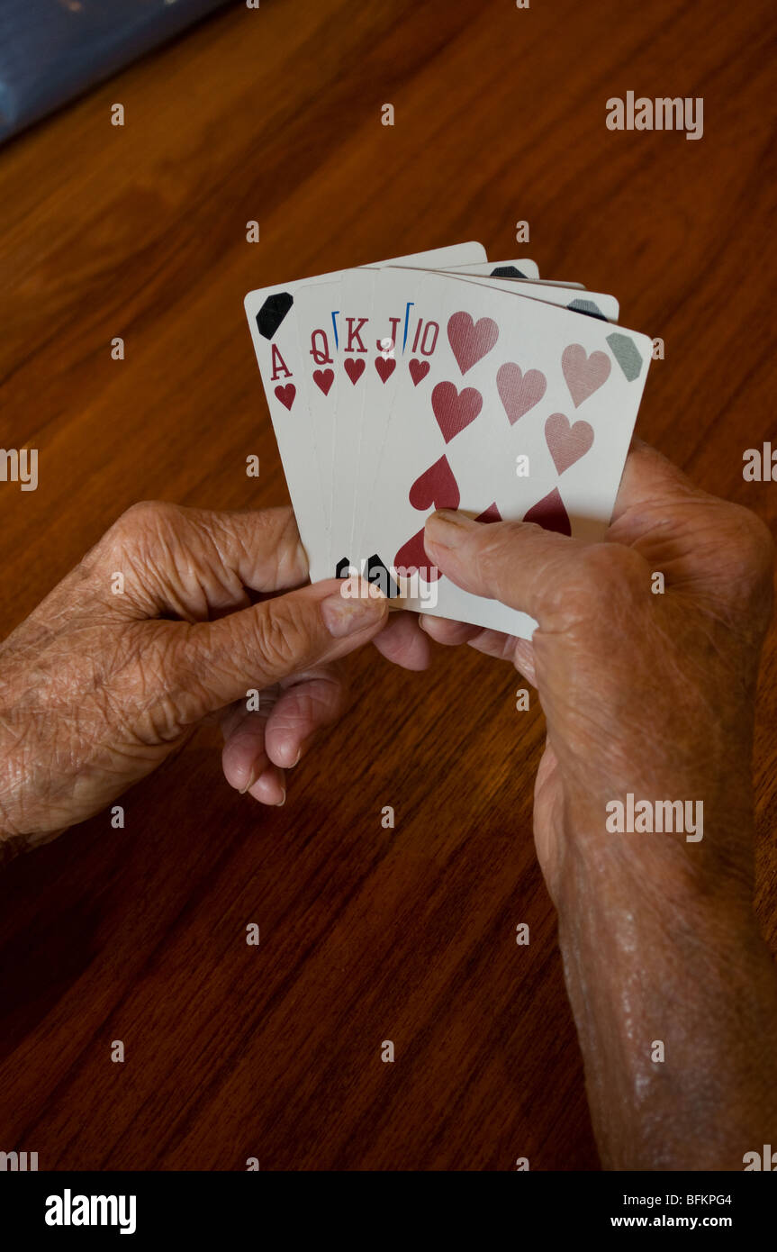 Straight Flush Of Hearts High Resolution Stock Photography and Images ...