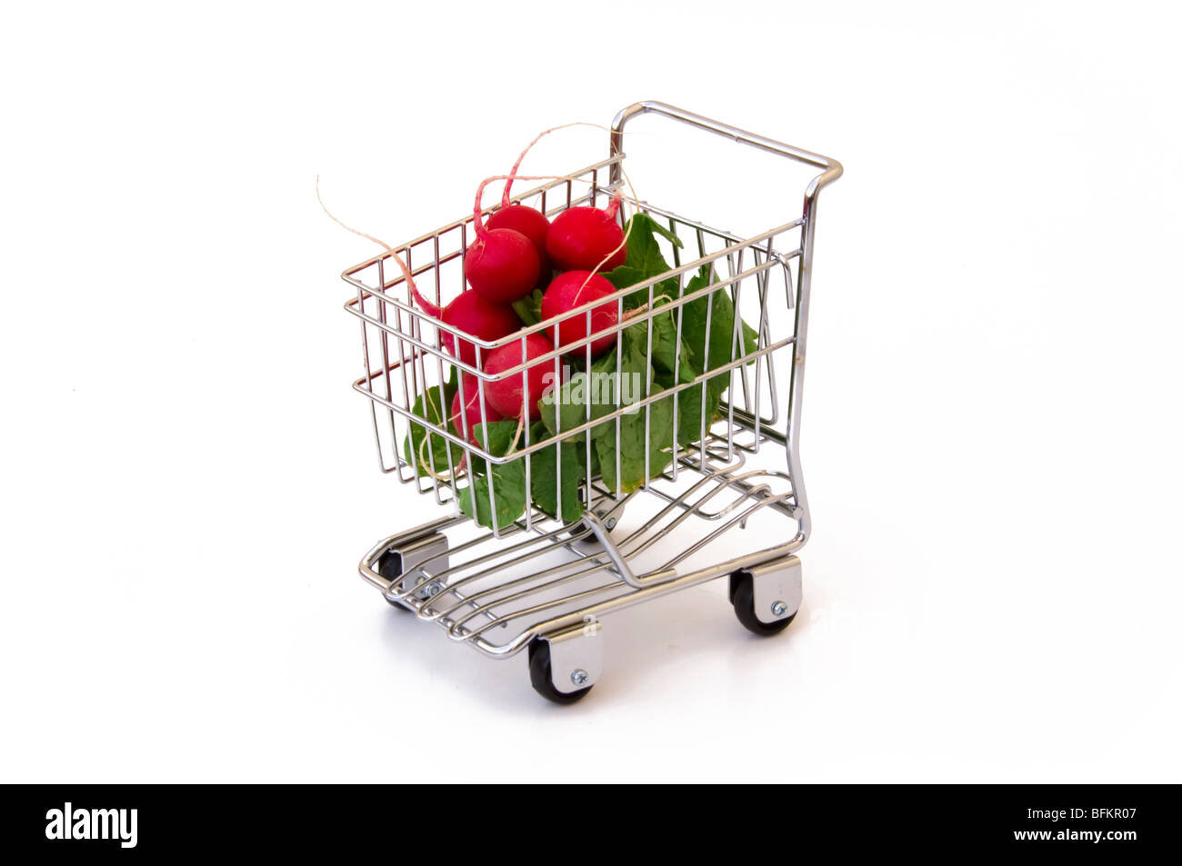 radish in shopping cart Stock Photo - Alamy