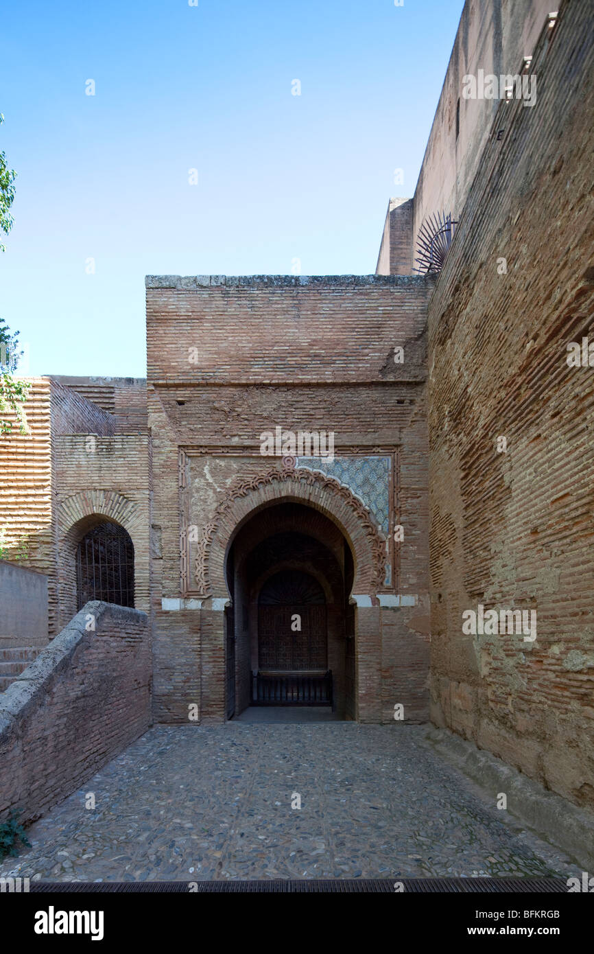 inner facade of Gate of Justice, Alhambra, Granada, Spain Stock Photo ...