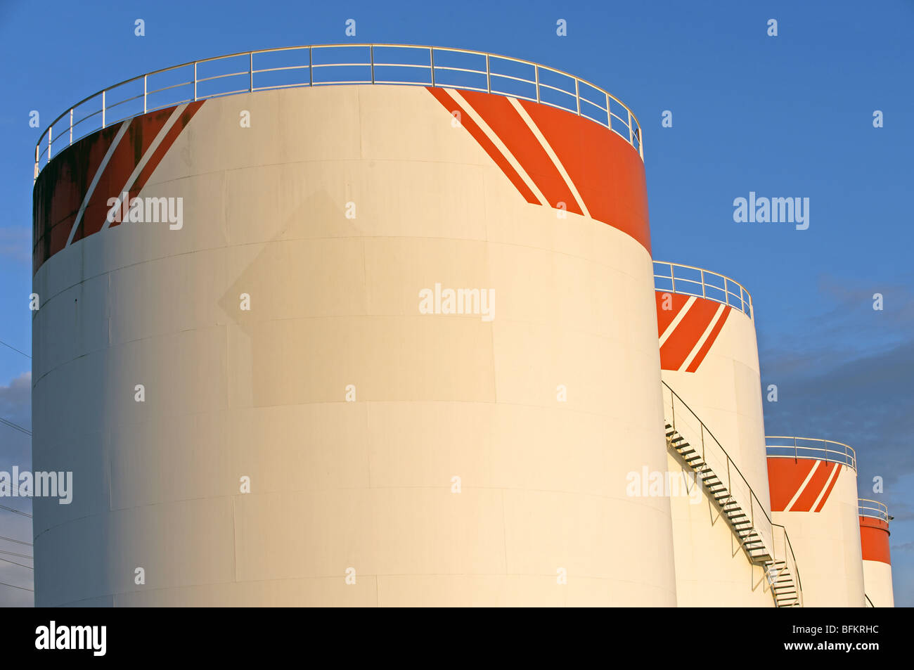 Petrochemical storage tanks, Dusseldorf, Germany Stock Photo - Alamy