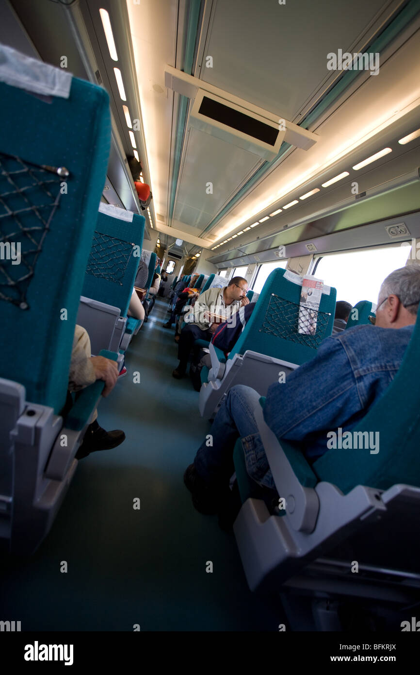 Inside the train to Izmir, Turkey Stock Photo - Alamy