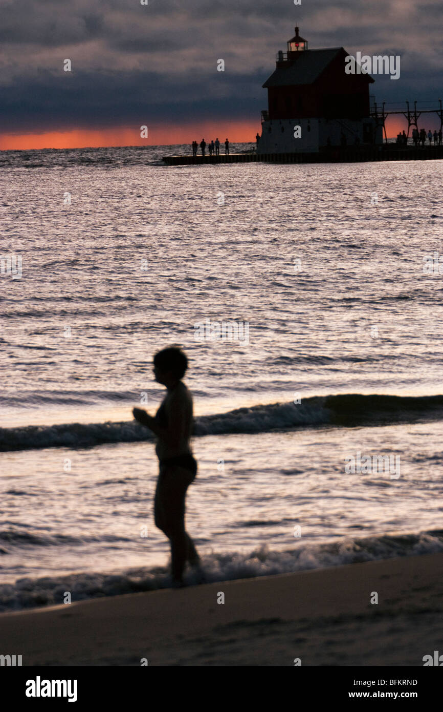 Muskegon Pier Lighthouse High Resolution Stock Photography and Images ...