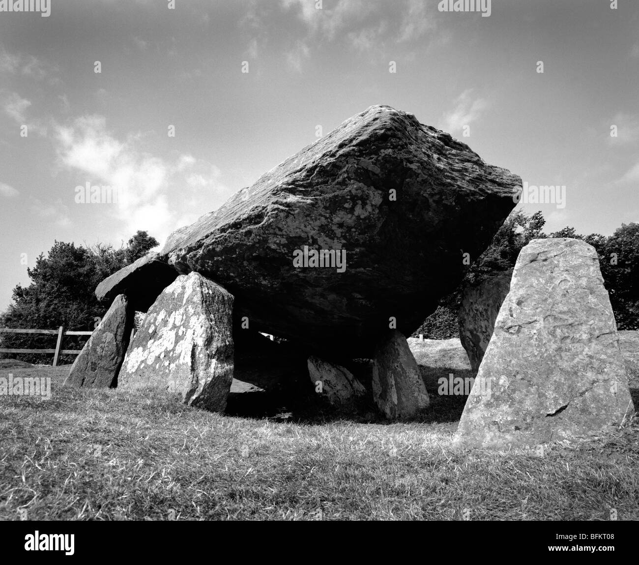 Arthur's Stone, remains of a Neolithic burial chamber, in the hills ...