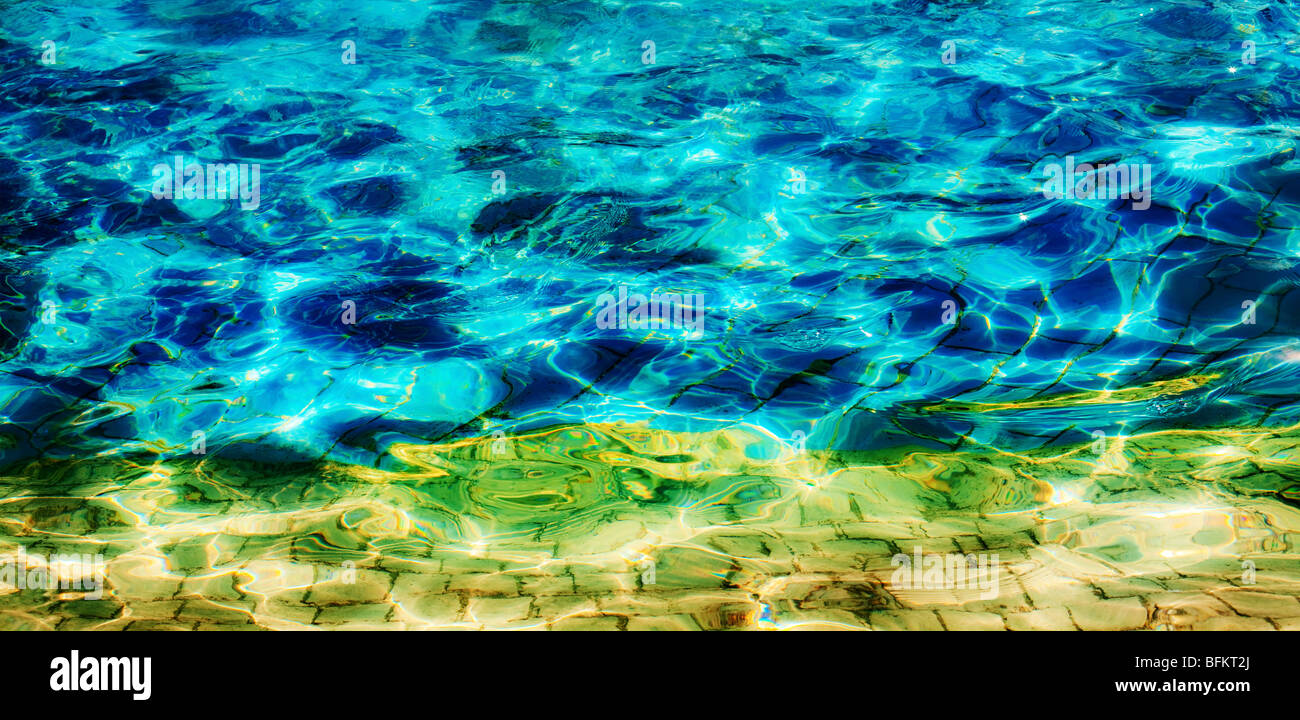 Clear blue, sparkling, water Stock Photo - Alamy
