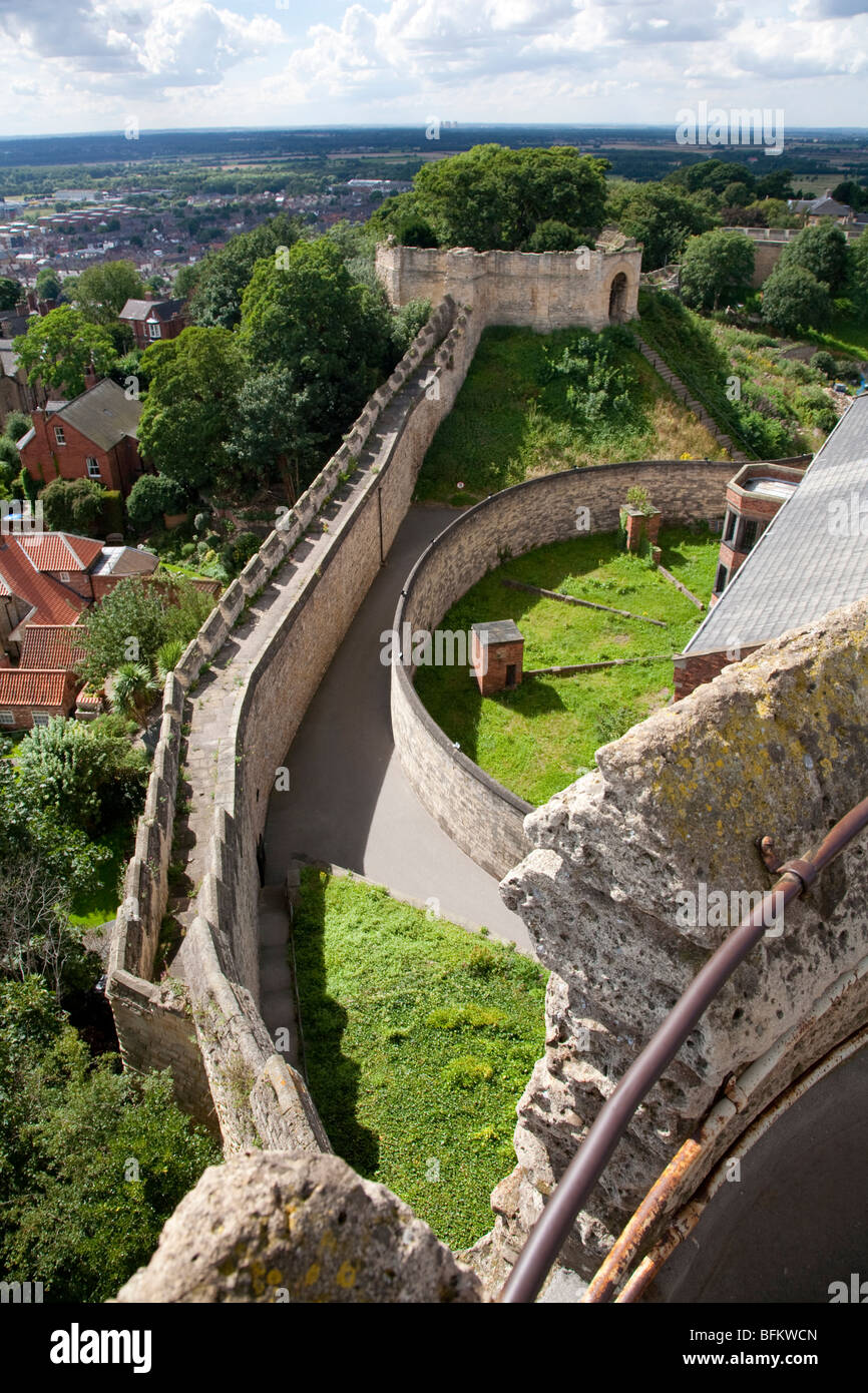 Lincoln Castle wall and grounds, Lincoln, Lincolnshire, England, UK ...