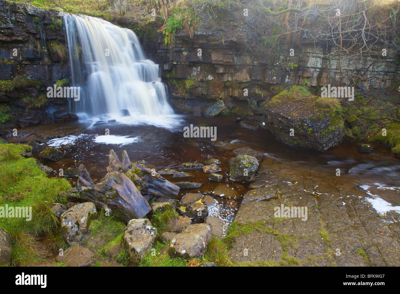 East Gill Waterfall, River Swale, nr Keld, Yorkshire Dales, England ...