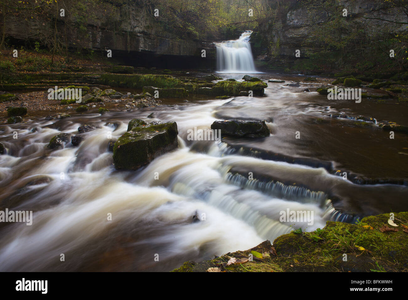 West Burton Falls (Cauldron Falls), River Ure, West Burton, Yorkshire ...