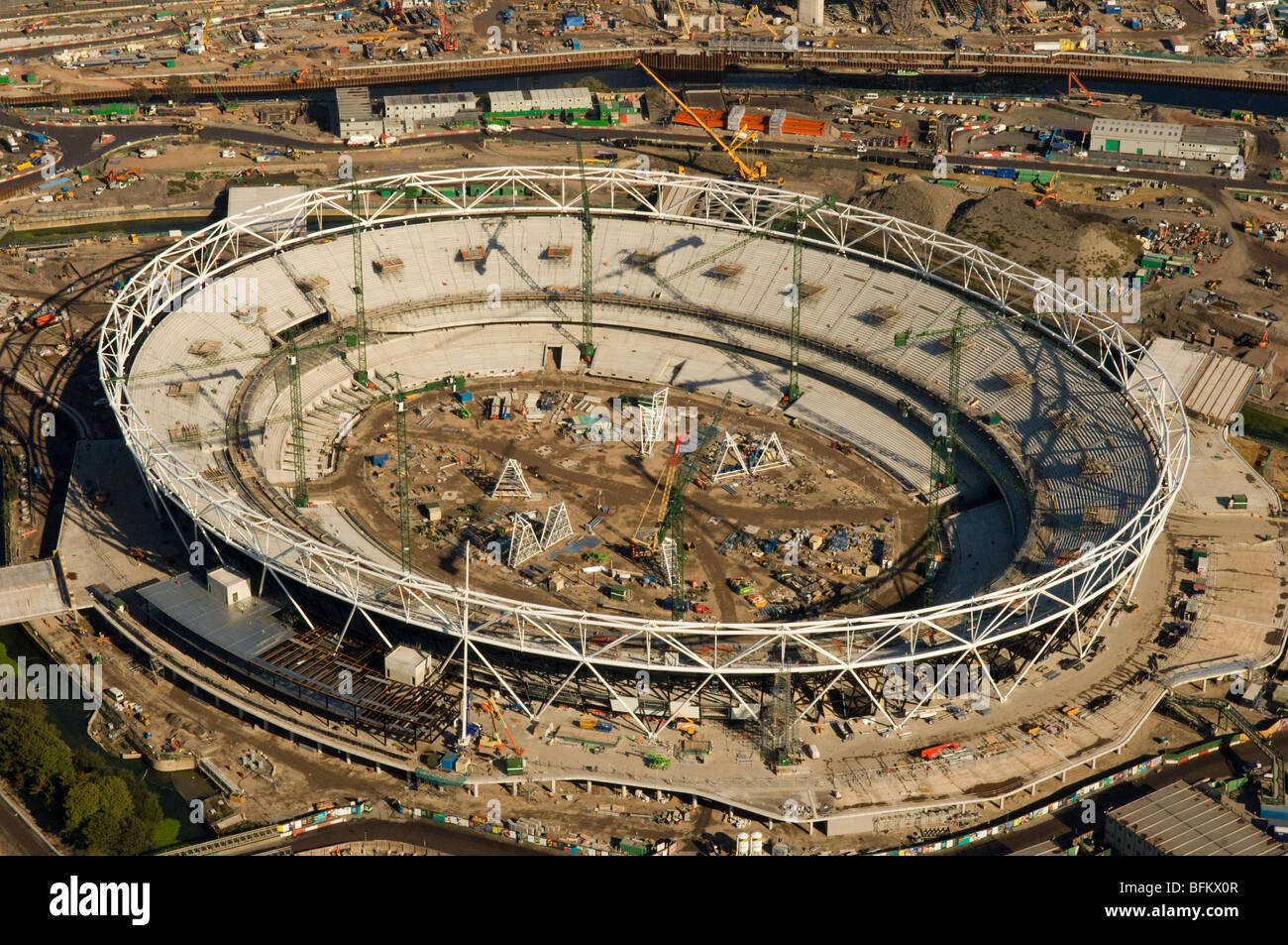 The Olympic Stadium under construction in London England Stock Photo ...