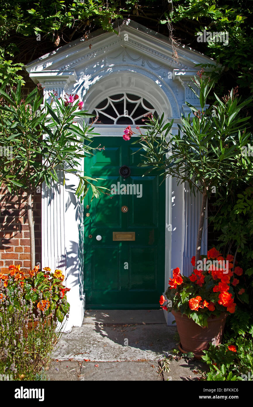 Writtle, Essex; Georgian doorway; September 2OO9 Stock Photo - Alamy