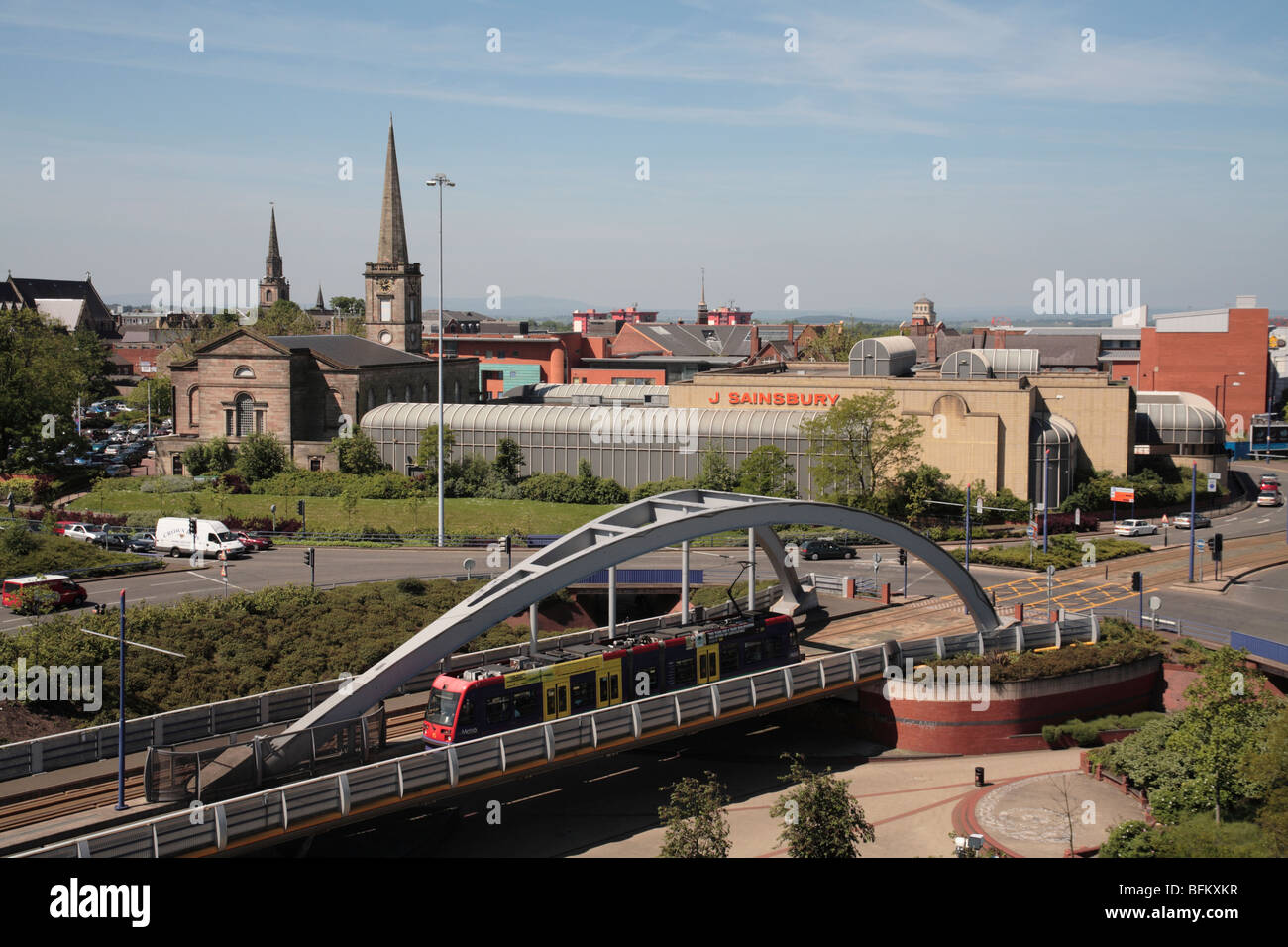 Midland Metro Tramway Bridge, Wolverhampton Stock Photo - Alamy