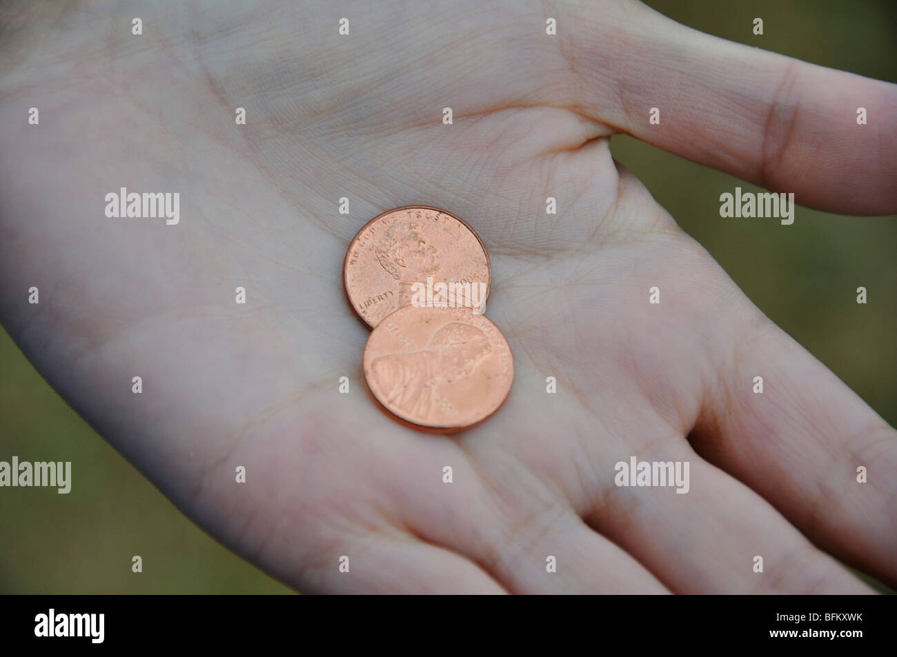 "My two cents Stock Photo - Alamy
