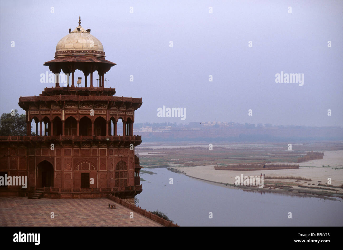 Red fort view towards taj mahal travel world heritage site hi-res stock ...