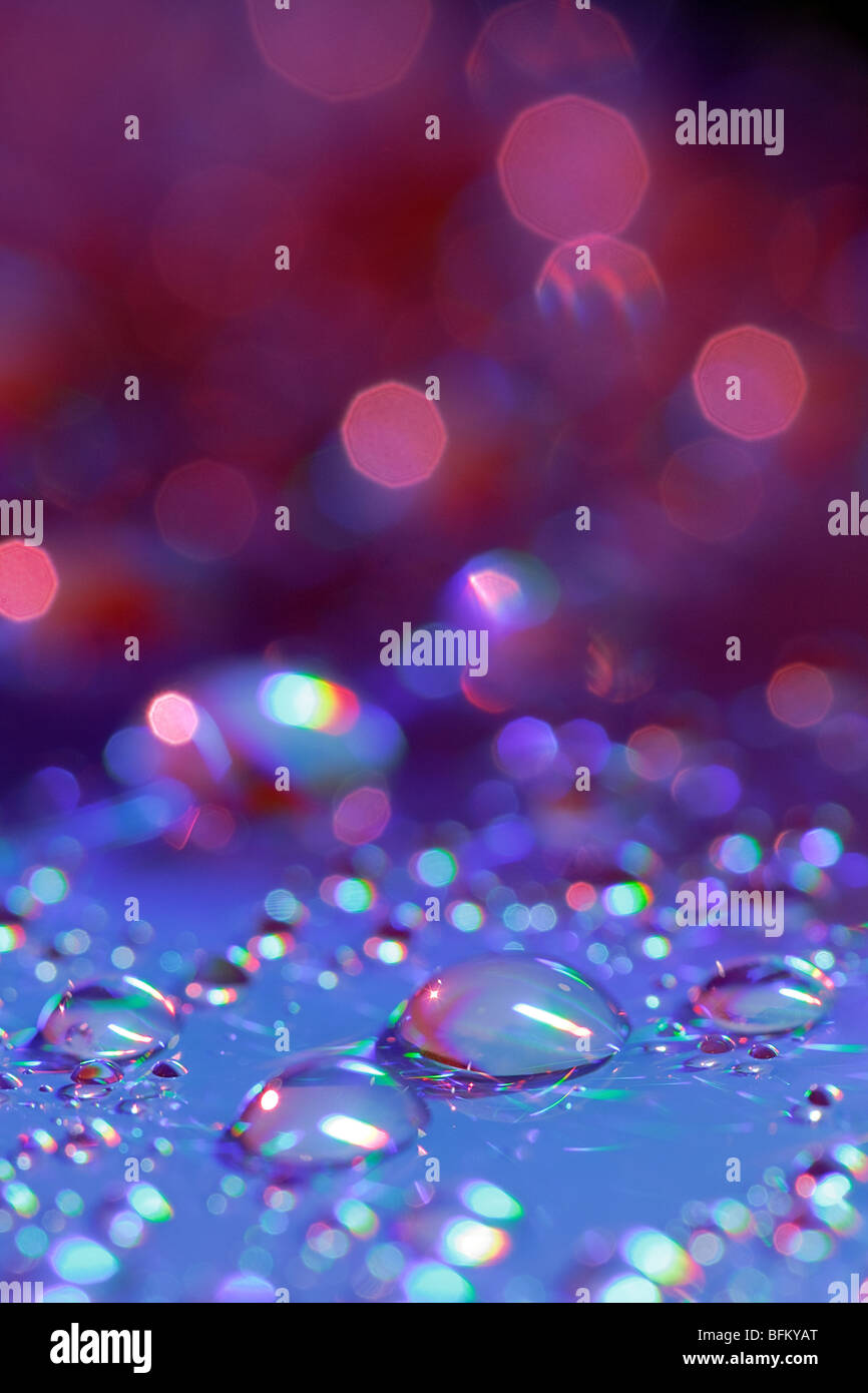Abstract background of water drops on a CD - DVD Stock Photo - Alamy