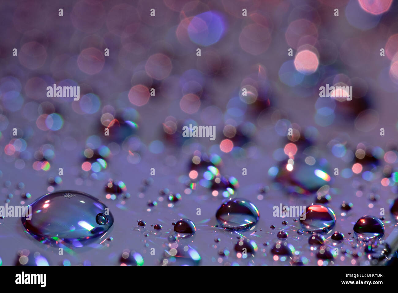 Abstract background of water drops on a CD - DVD Stock Photo - Alamy