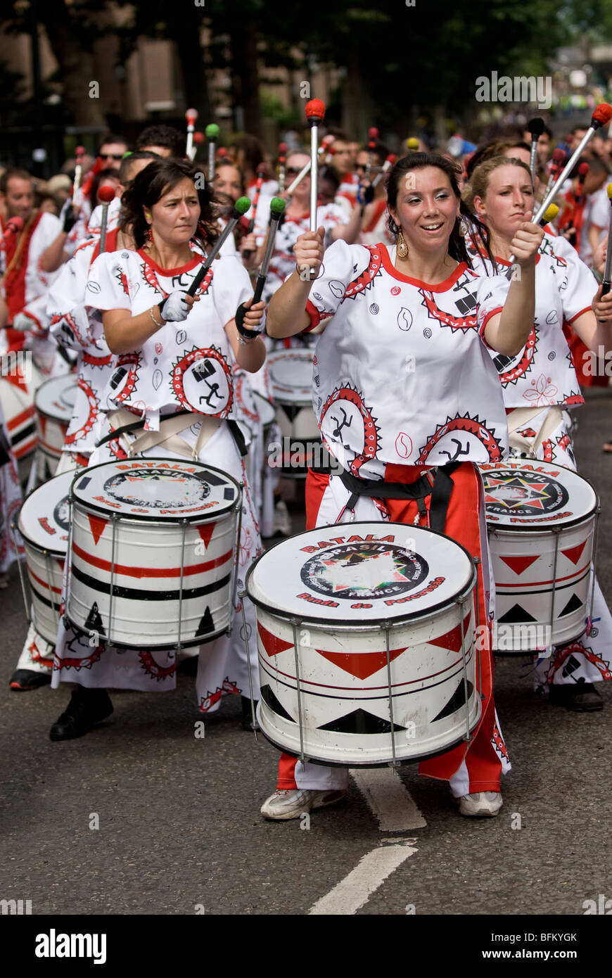 Drummers from Batala Banda de Percussao Stock Photo - Alamy