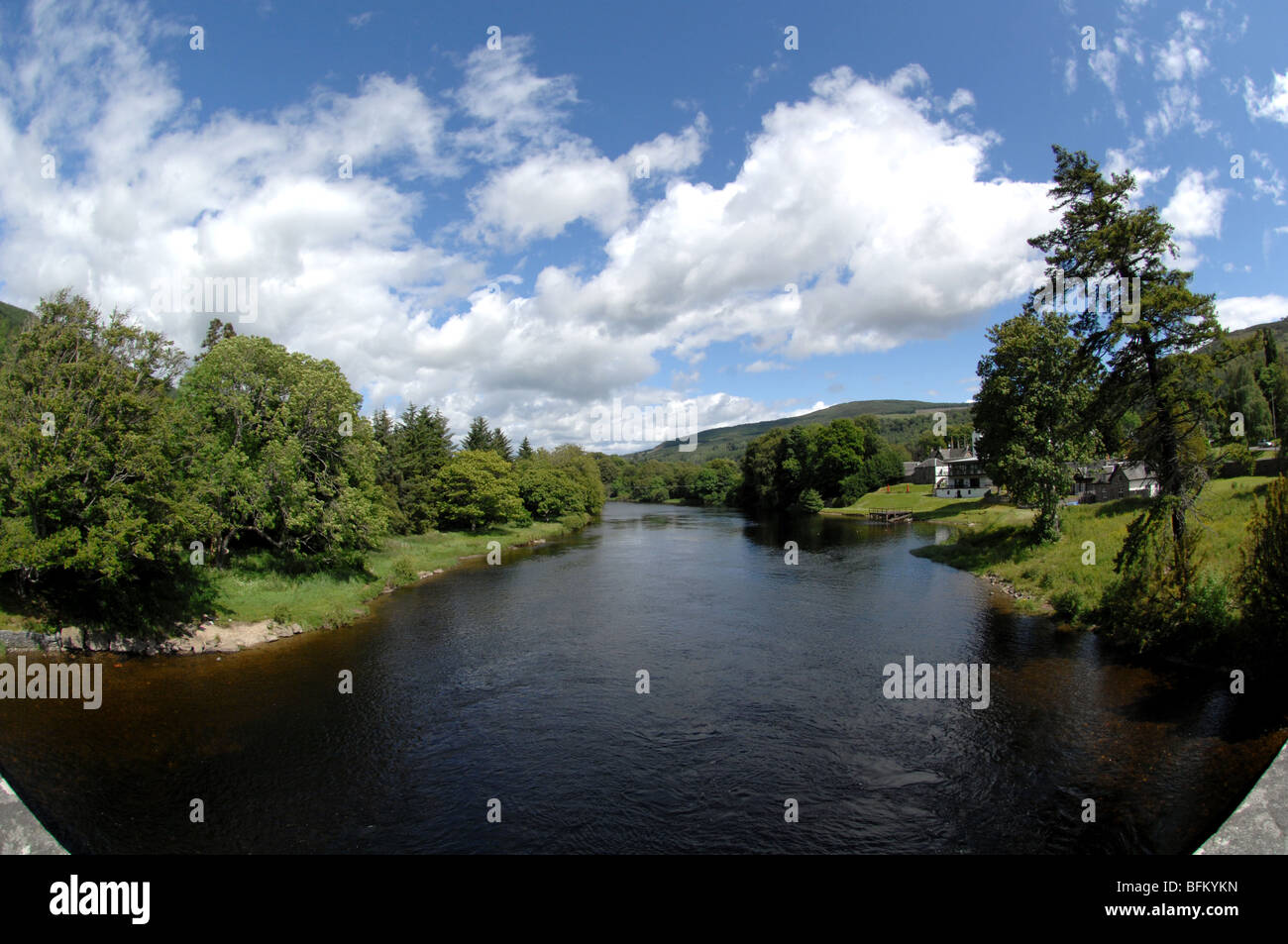 A wide angle shot of the River Tay, Perthshire Stock Photo - Alamy
