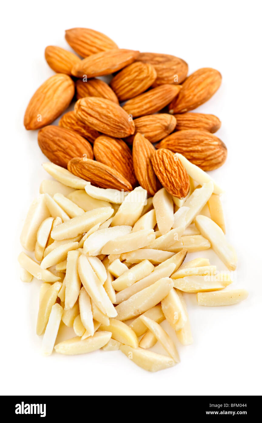 Chopped almonds white background hi-res stock photography and images ...