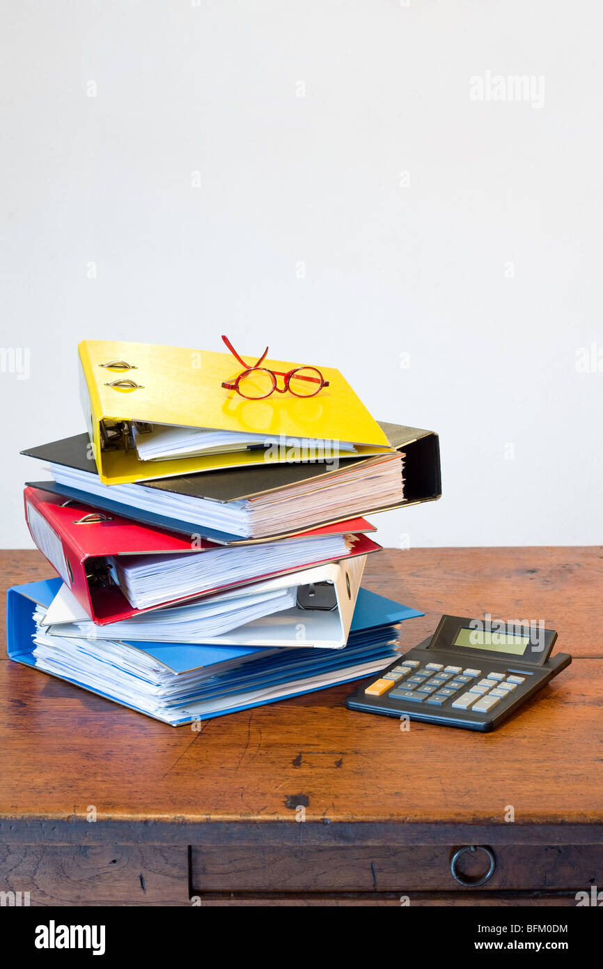 Pile of binders hi-res stock photography and images - Alamy