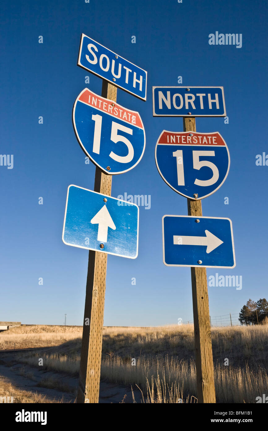 Interstate highway sign interstate 15 hi-res stock photography and ...