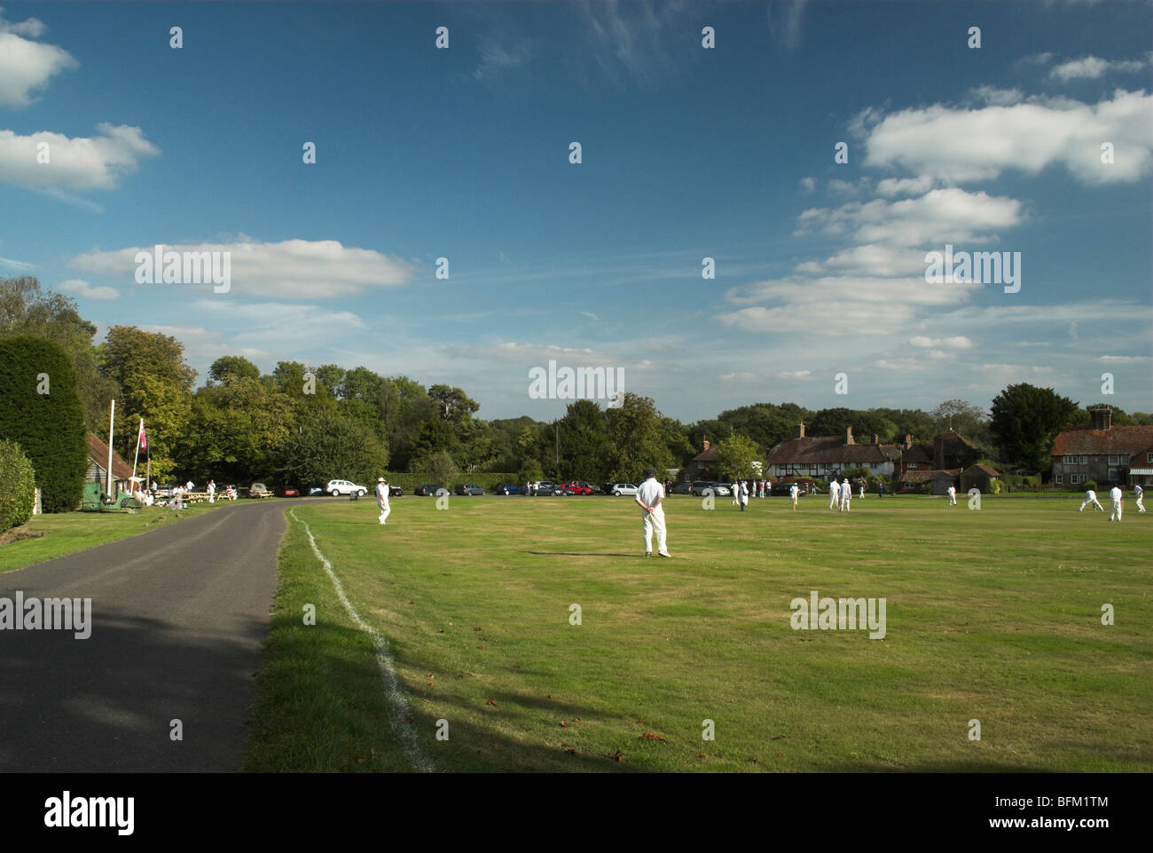 Village cricket and road hi-res stock photography and images - Alamy