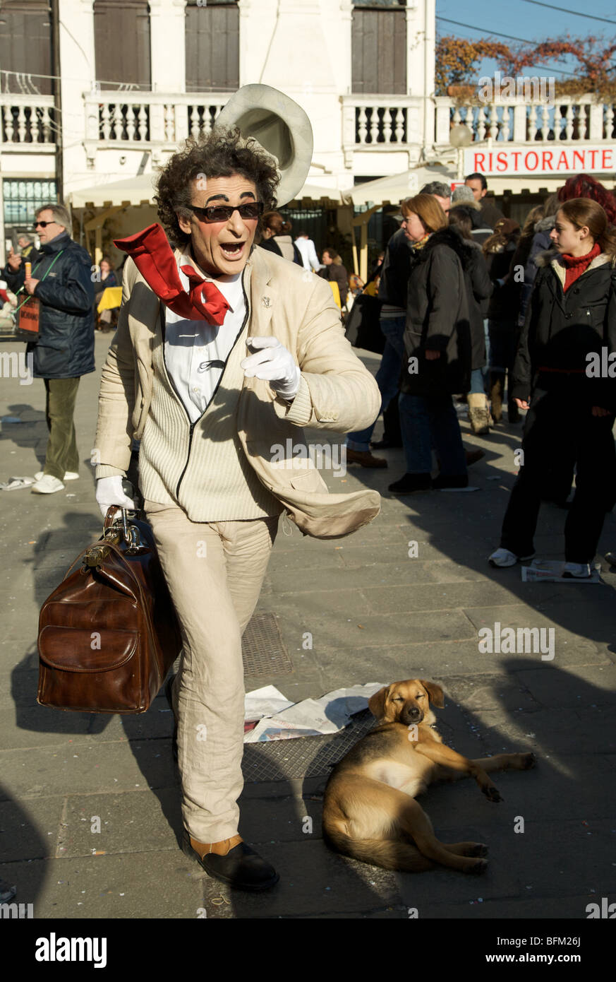 Mime mask at the carnival in Venice, Italy Stock Photo - Alamy