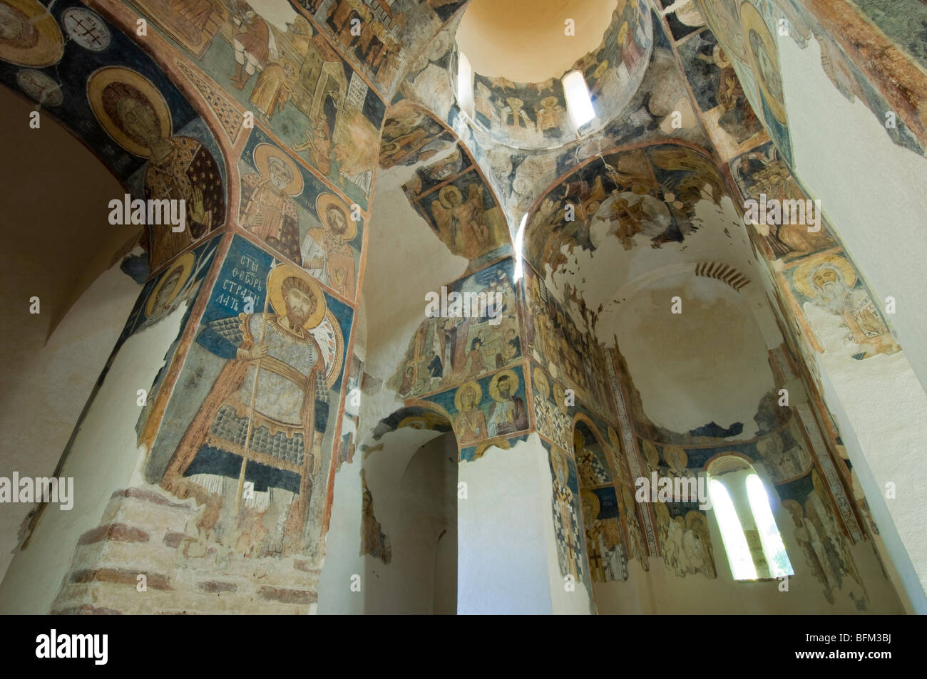 Frescoes in the interior of Zemen Monastery Bulgaria Stock Photo - Alamy