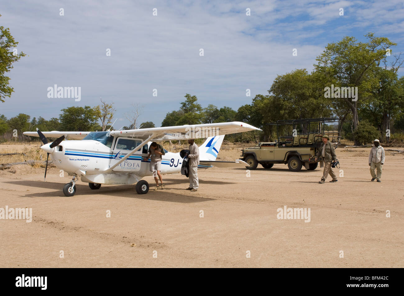 Sefofane Flight to Lunga River Lodge, Kafue National Park, Zambia Stock ...