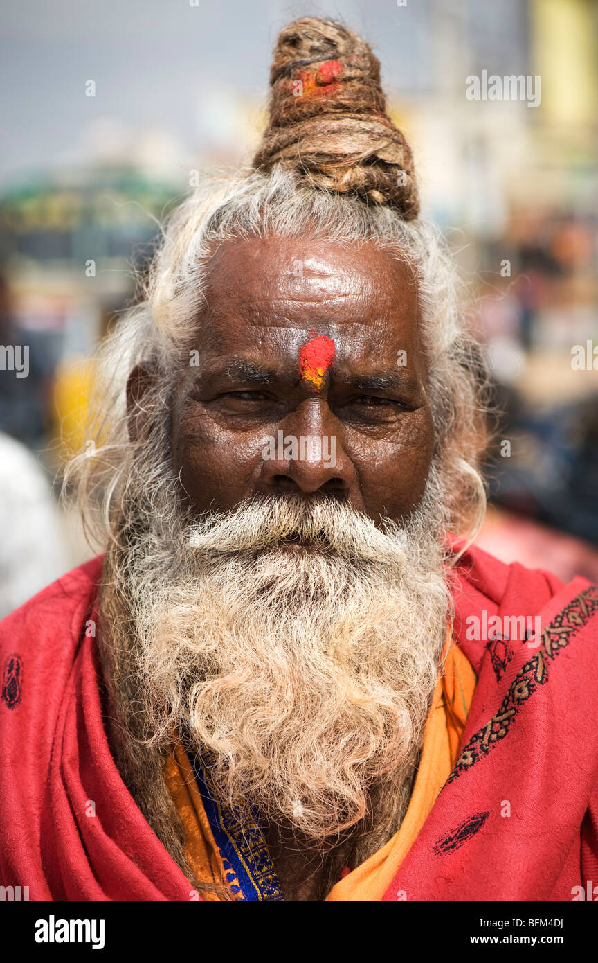 Indian old sadhu baba hi-res stock photography and images - Alamy