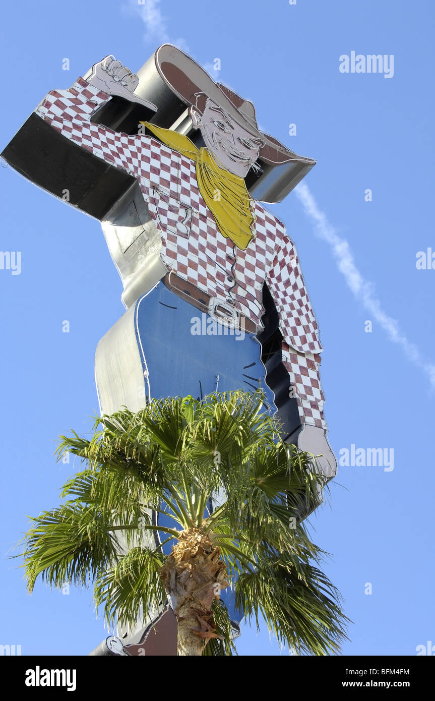 "River Rick" neon sign erected in 1981 at the Laughlin, Nevada Pioneer ...