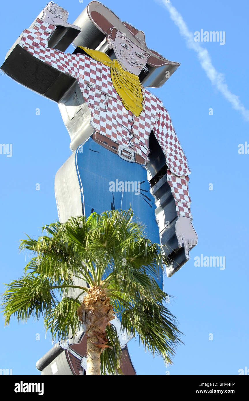 "River Rick" neon sign erected in 1981 at the Laughlin, Nevada Pioneer ...