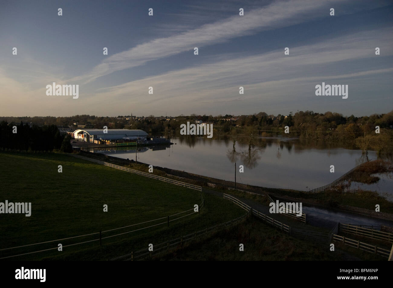 Flooding of the River Lee in Fermoy, Co Cork, November 2009 Stock Photo ...