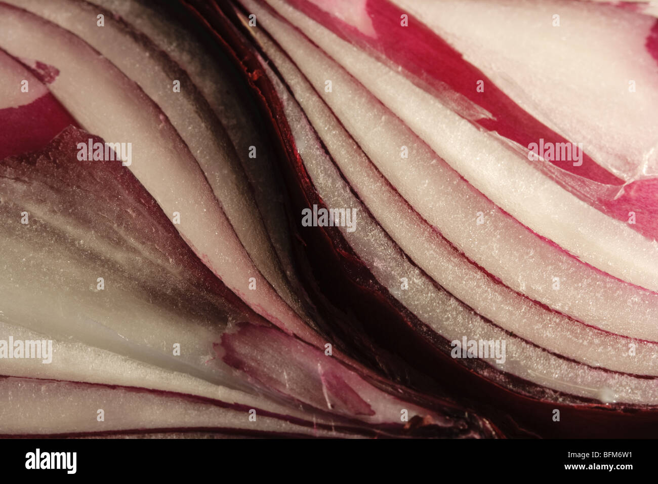 Extreme close-up of Red Onion Sliced Open Stock Photo - Alamy