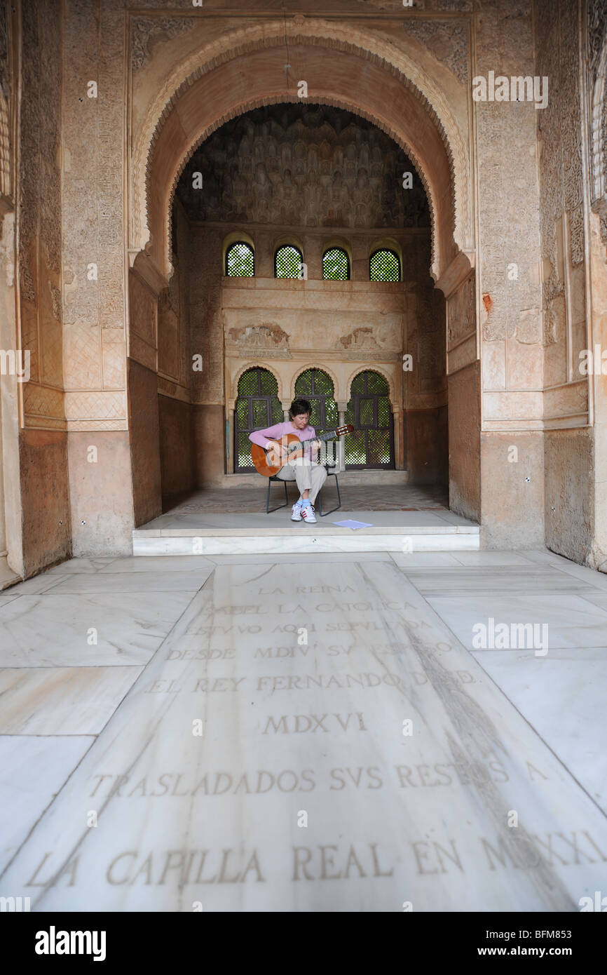 Classical guitarist, Samantha Muir, playing in the Royal Chapel ...