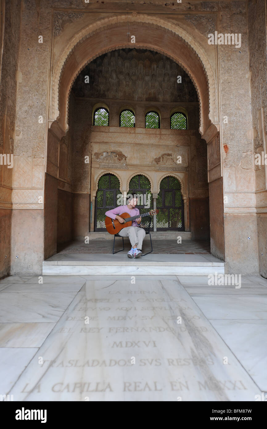 Classical guitarist, Samantha Muir, playing in the Royal Chapel ...
