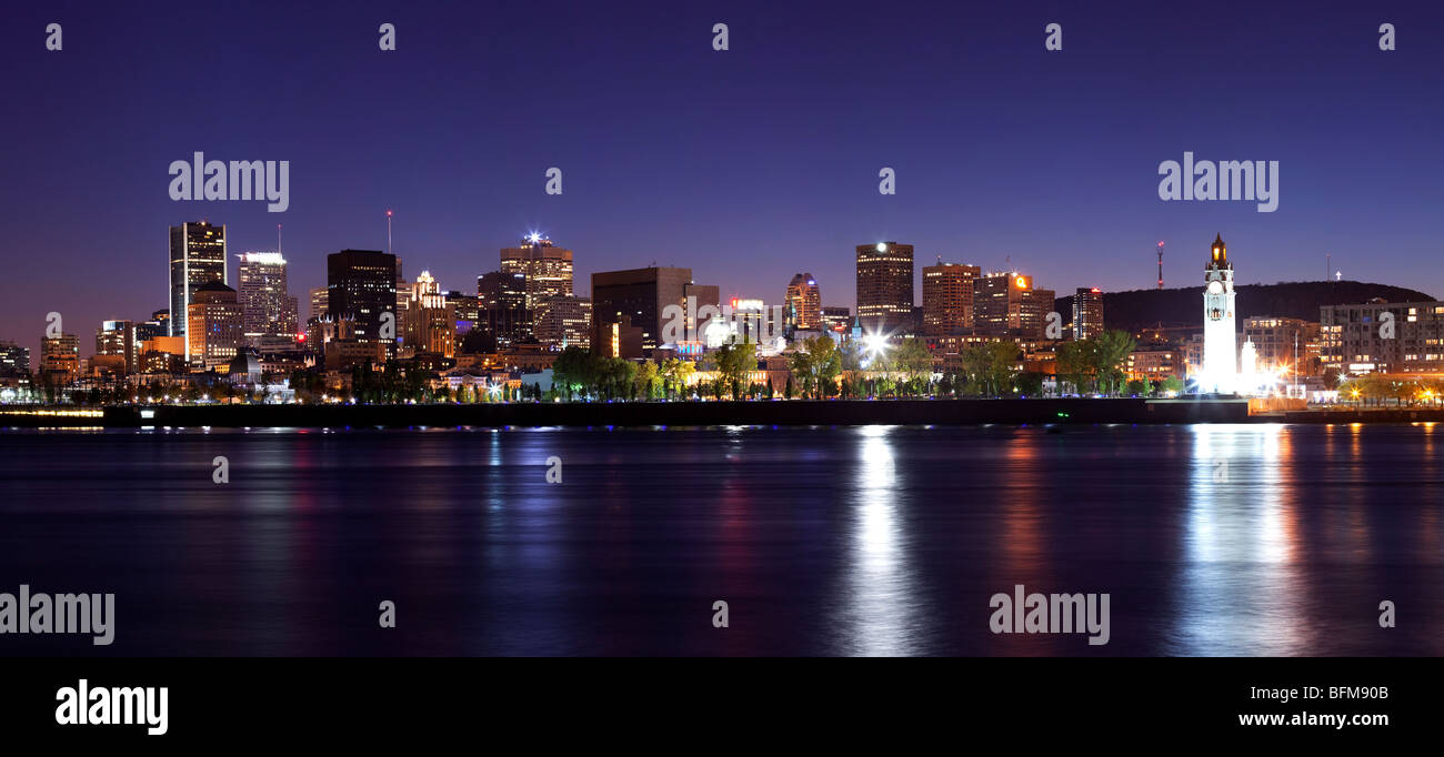Montreal skyline night hi-res stock photography and images - Alamy