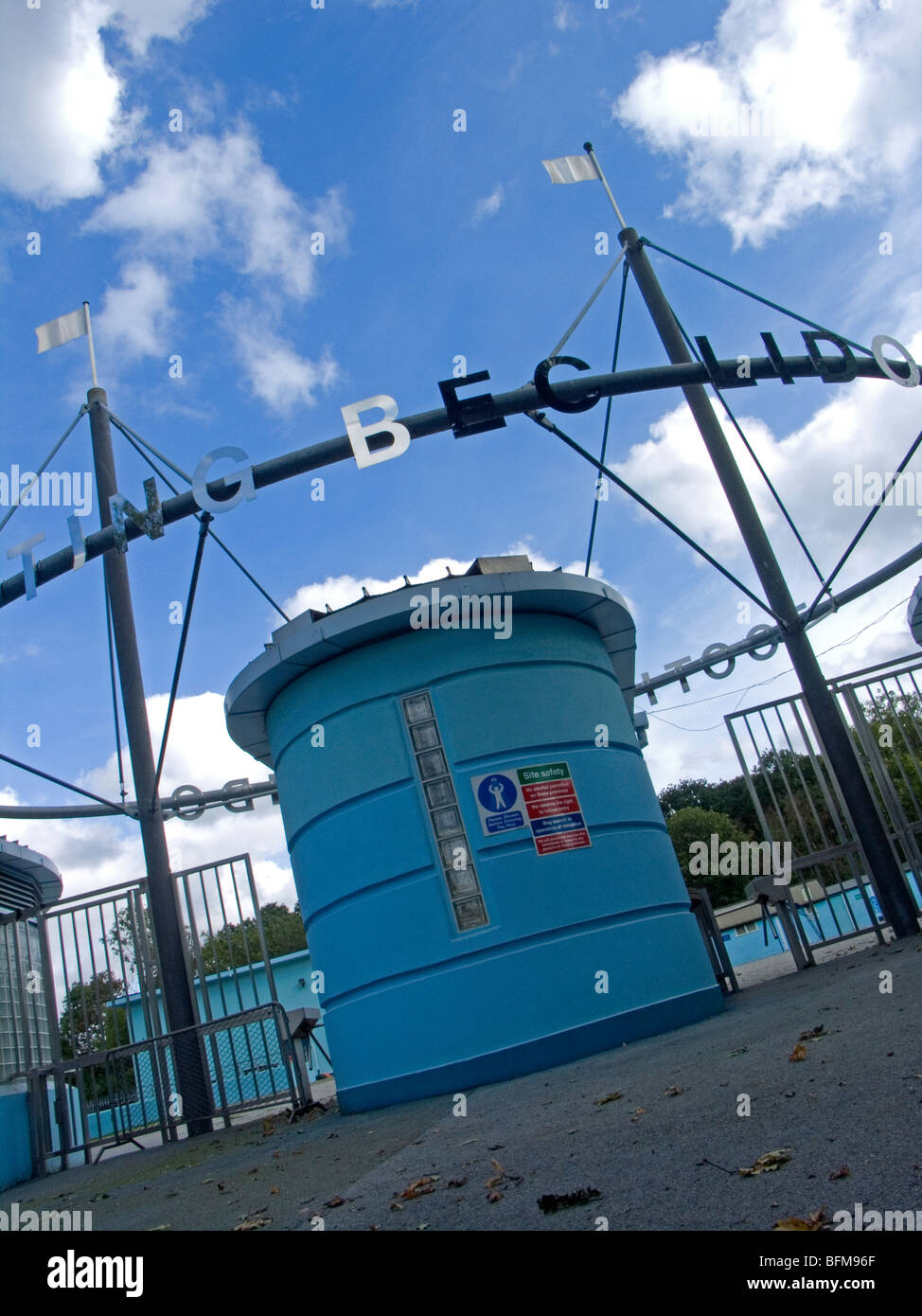 Tooting Bec Lido Entrance Stock Photo - Alamy