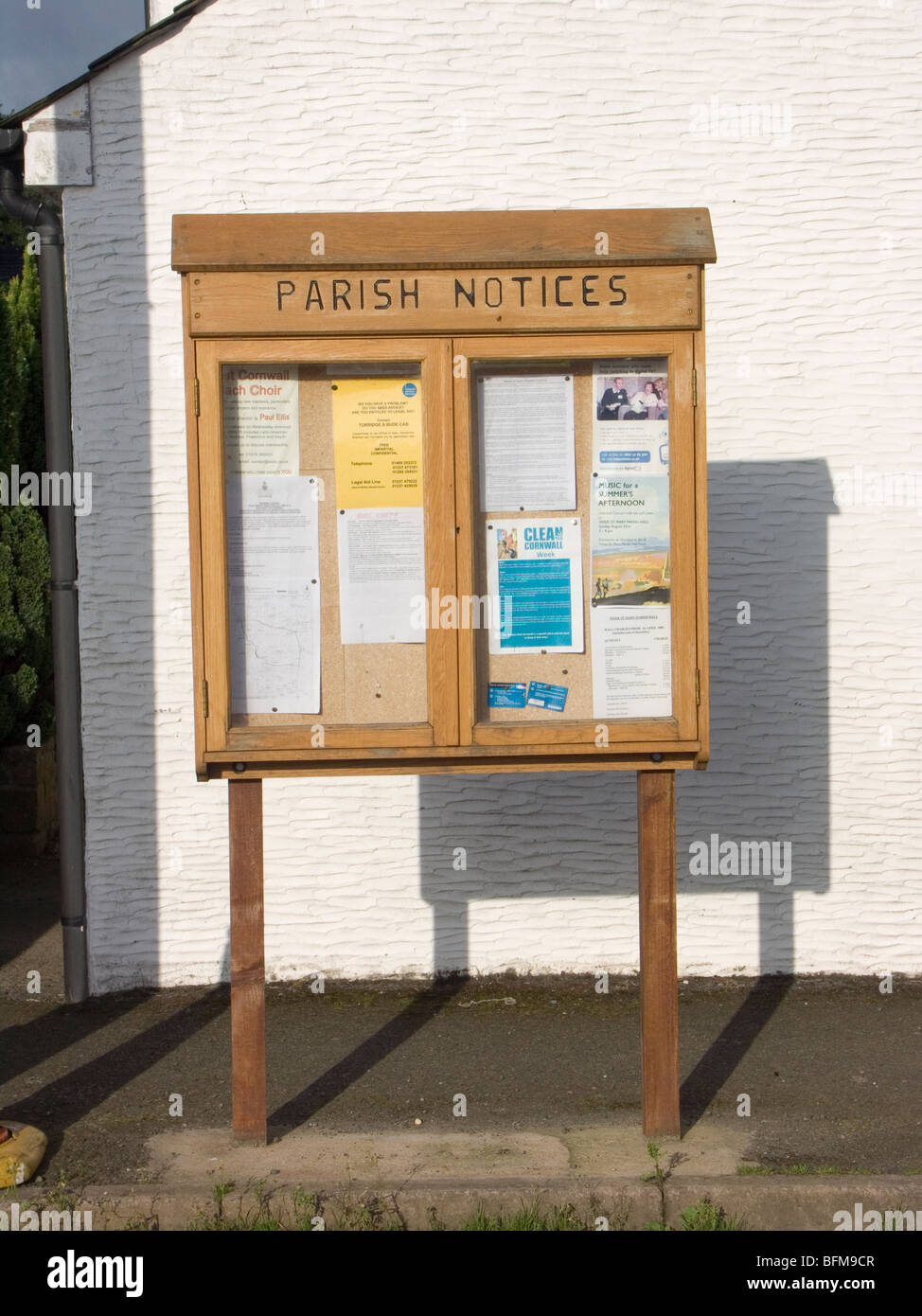 Parish Notice Board, Week St Mary, Cornwall Stock Photo - Alamy