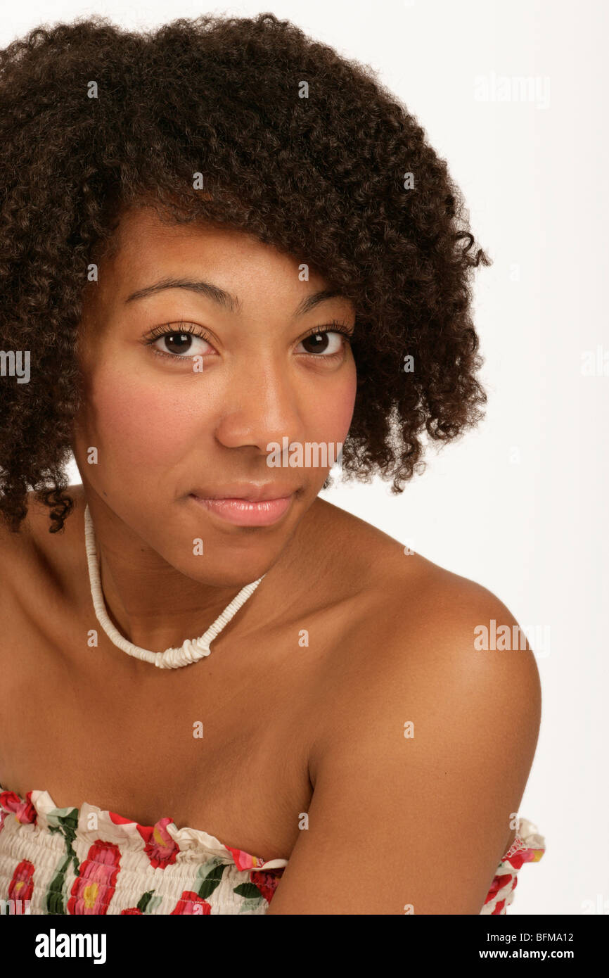 headshot of a beautiful young Cuban woman Stock Photo - Alamy