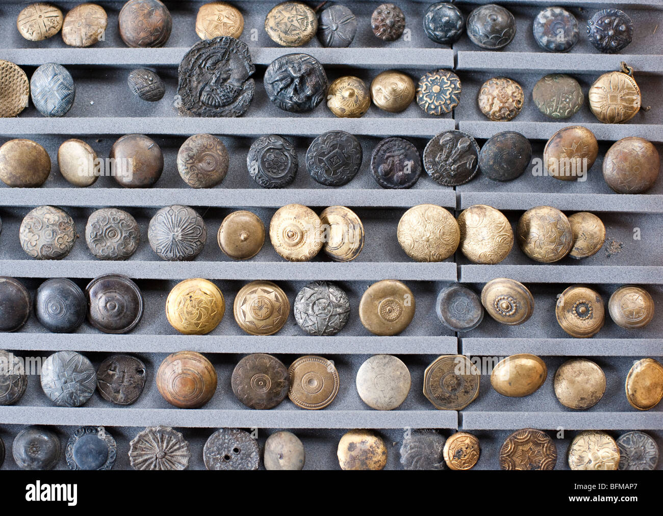 A collection of medieval and early modern buttons recovered from the ...