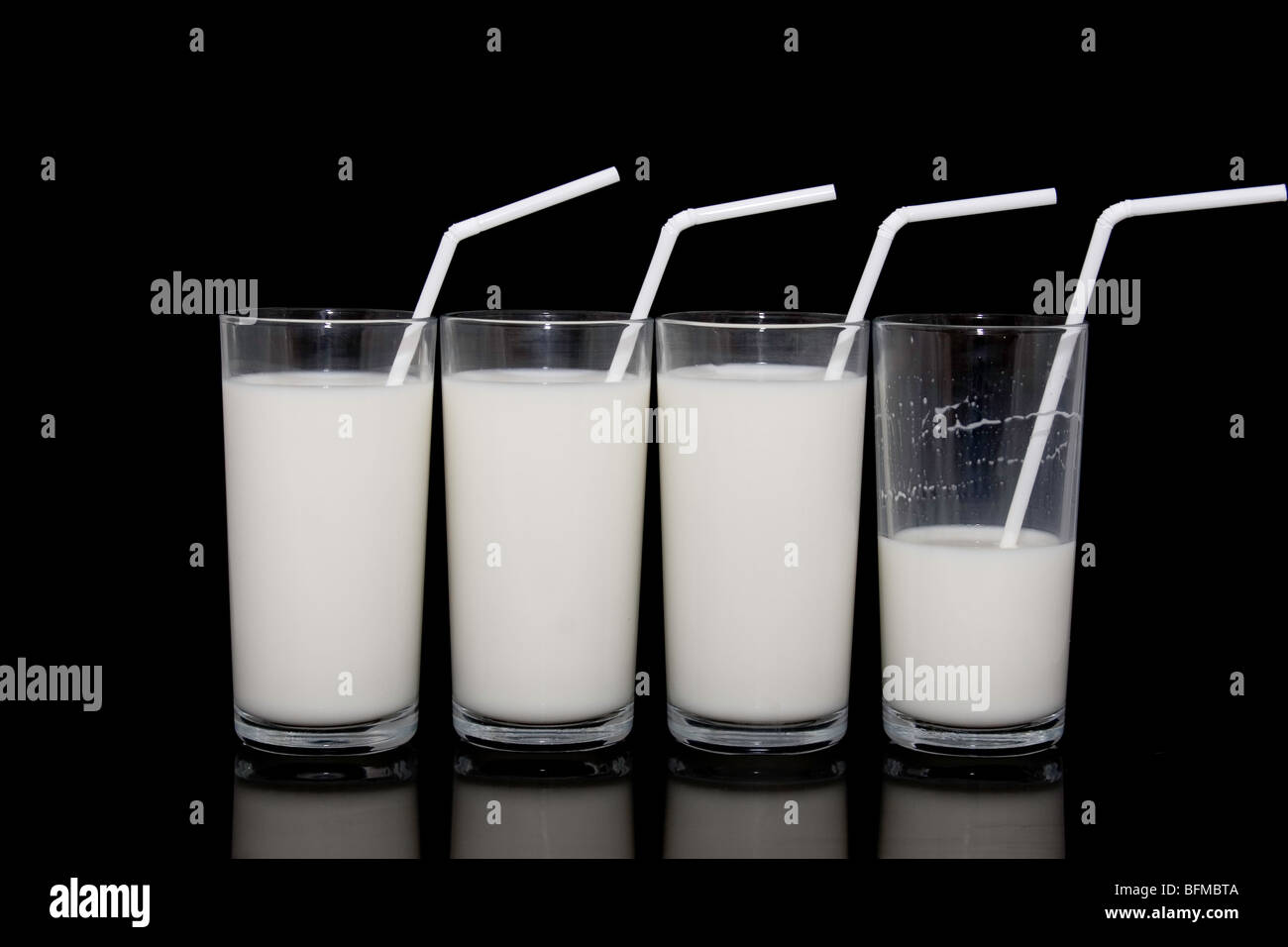 Half full glass of milk hi-res stock photography and images - Alamy