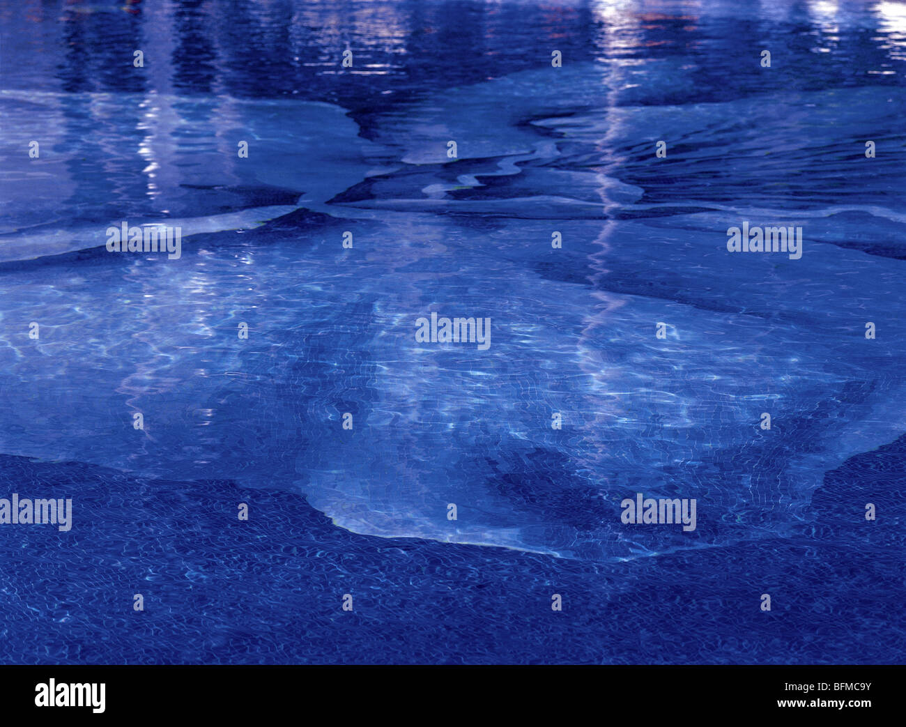 Swimming pool with orchid pattern Stock Photo - Alamy